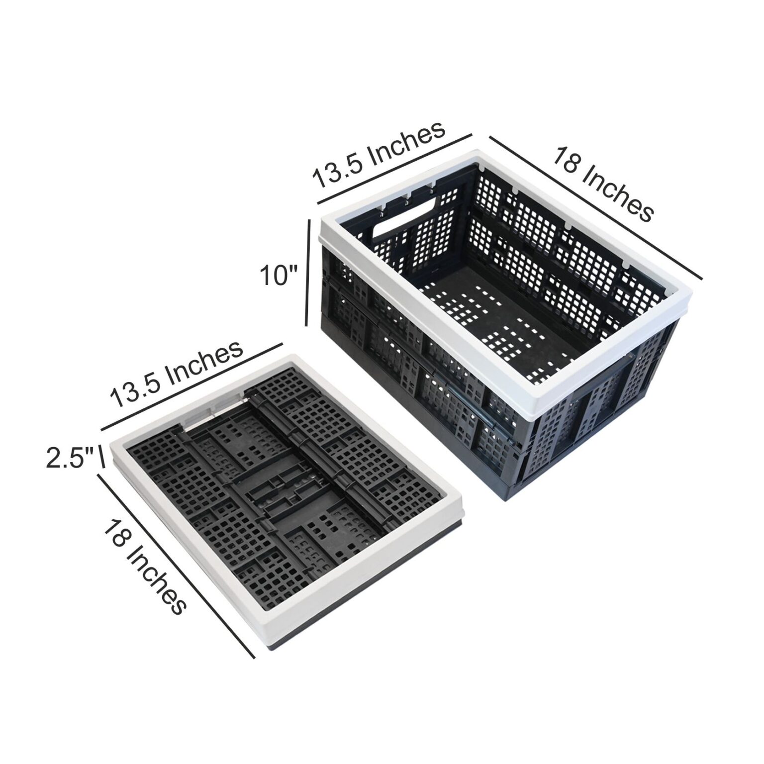 Collapsible Basket, Foldable Basket Multipurpose Plastic Storage ...